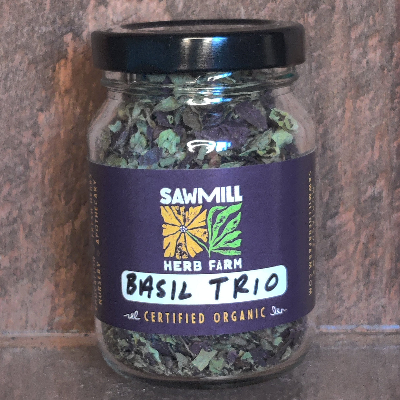Dried Basil Trio – Sawmill Herb Farm